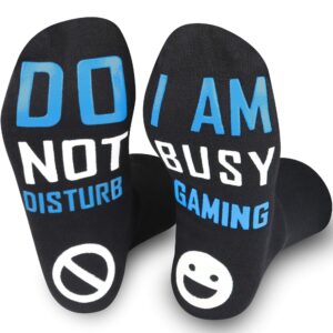 birthday gifts for mens,do not disturb im gaming socks for men,teen boys gifts ideas,fathers day funny gifts for dad sons