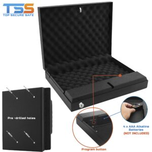 Gun Safe Box Lock Biometric Pistol Vault Firearm Security Key Pad Manual Locks [California DOJ Certified]