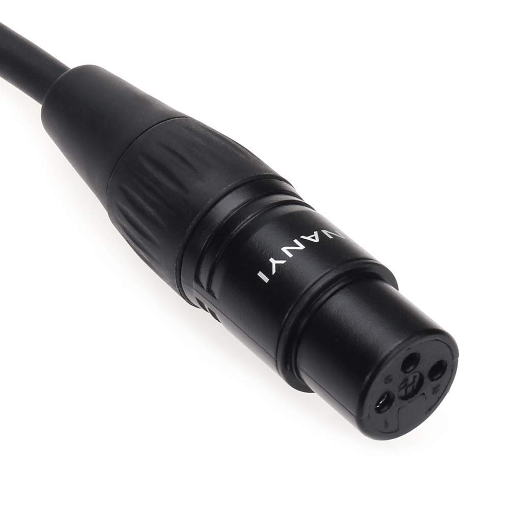 NANYI XLR Female to Female Splitter Microphone Cable XLR to XLR Patch Cables, 3-Pin XLR Female to Female mic Cable DMX Cable Patch Cords with Oxygen-Free Copper, 1.6Feet/0.5Meter