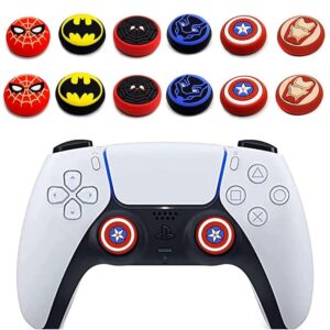 12pcs analog thumb grip stick cover, wireless controllers game remote joystick cap, fantastic non-slip silicone handle protection cover for ps5/ps4/xbox one/360/nintendo switch pro