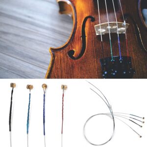 SAVITA 4/4 Violin String Universal Set Classic Silver String (GDAE) Steel Core with Nickel-Plated Ball Head for Violin Instruments