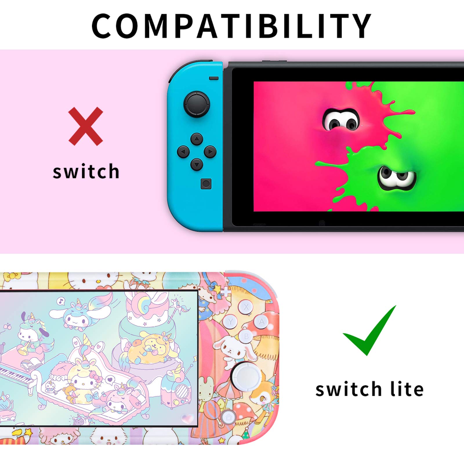 DLseego Switch Lite Skin Sticker Pretty Pattern Full Wrap Skin Protective Film Sticker Design for Nintendo Switch Lite-Party