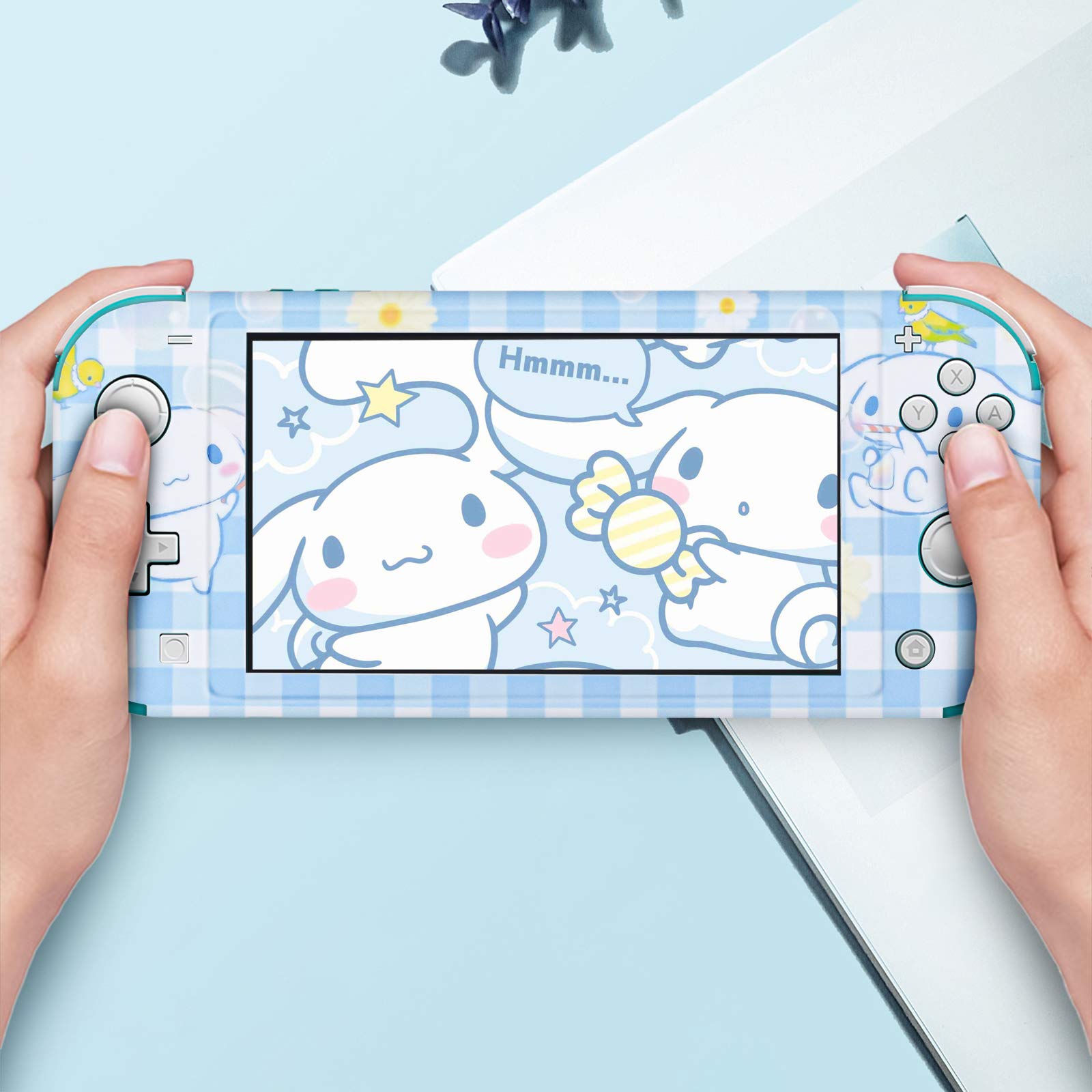 DLseego Switch Lite Skin Pretty Pattern Full Wrap Skin Protective Film Sticker Design for Nintendo Switch Lite- Blue Dog