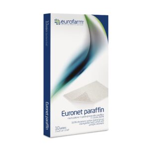 euronet paraffin-3 x 8 in-hypoallergenic and non-adherent,primary wound contact layer in the treatment of burns,abrasions,skin grafts (10 pcs per box)