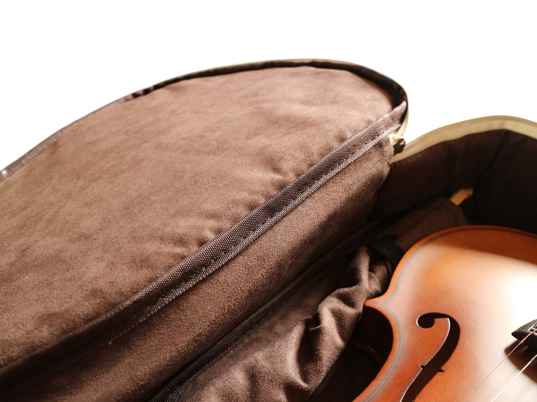 MUSIC FIRST Original Design, Fit for 3/4 and 4/4 Full Size Violin, Waterproof, 18mm Padded Space Grey Ballistic Nylon Violin Bag, Soft Violin Case, Violin Backpack, Max bow length 74cm (29 inch)