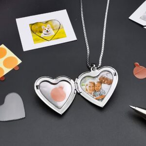 GOKING Always on My Mind Forever in My Heart Photo Locket That Holds Pictures Necklace Pendant for Women