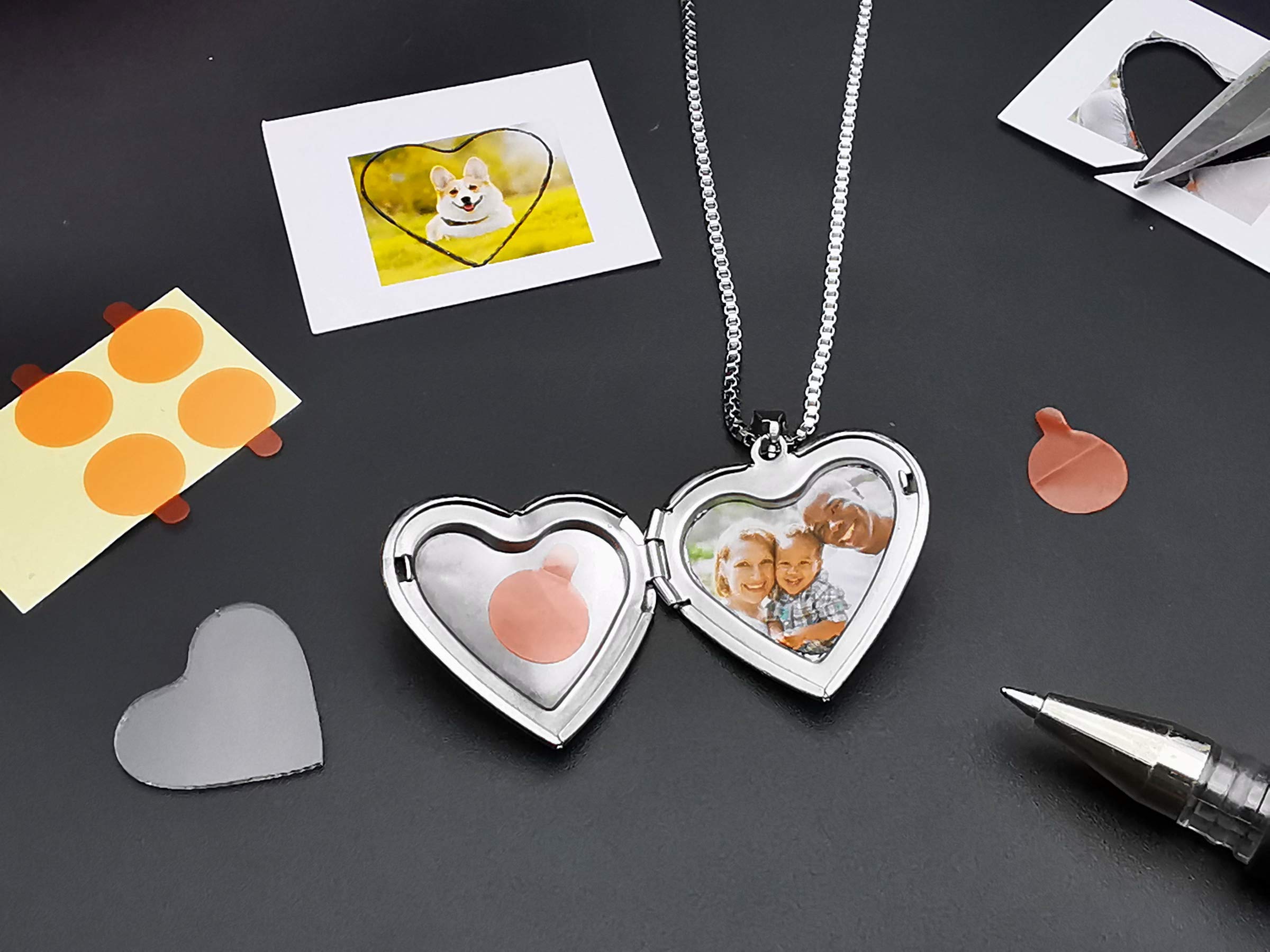 GOKING Always on My Mind Forever in My Heart Photo Locket That Holds Pictures Necklace Pendant for Women