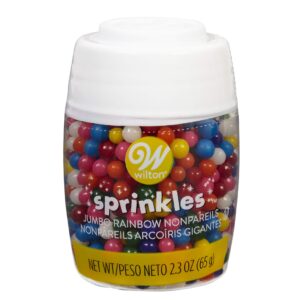 wilton rainbow jumbo nonpareil sprinkles, 2.3 oz.