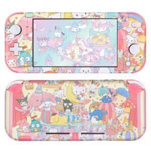 dlseego switch lite skin sticker pretty pattern full wrap skin protective film sticker design for nintendo switch lite-party