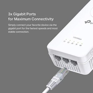 TP-Link Powerline WiFi Extender(TL-WPA8631P KIT)- AV1300 Powerline Ethernet Adapter with AC1200 Dual Band WiFi, Gigabit Port, Passthrough, OneMesh, Plug & Play, Ideal for Gaming/4K TV