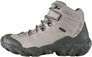 oboz women's bridger mid b-dry hiking boot, frost gray, 6.5