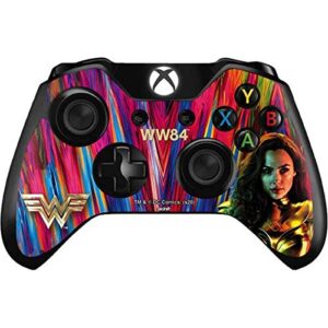 skinit decal gaming skin compatible with xbox one controller - officially licensed warner bros wonder woman color blast design