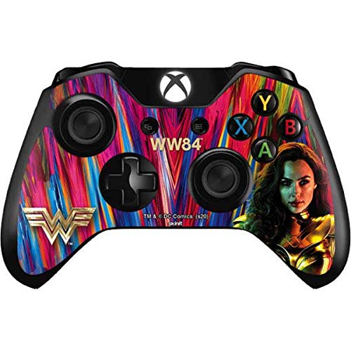 Skinit Decal Gaming Skin Compatible with Xbox One Controller - Officially Licensed Warner Bros Wonder Woman Color Blast Design