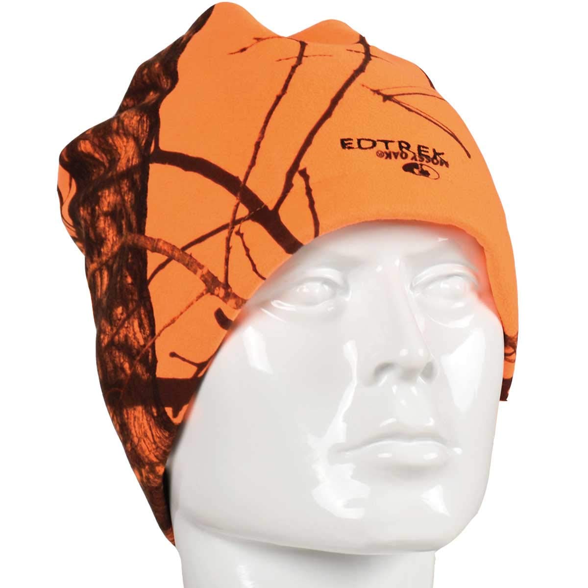 EDTREK Waterproof and Windproof Camo Beanie Hunting Hat - Timber and Blaze Orange Camo Hunter Hat (Large, Blaze Orange Camo)