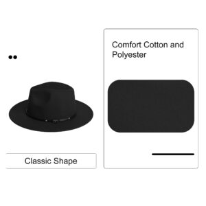 SAJUZEN Womens & Mens Fedora Hats, Wide Brim Fedora Hats for Women Men