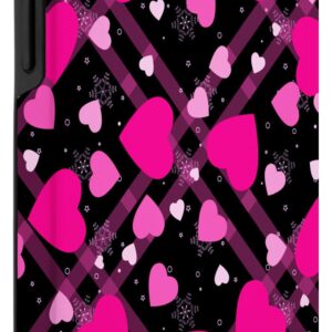 iPhone 12 Pro Max Valentines Day Hearts Love Pattern With Pink Plaid Case