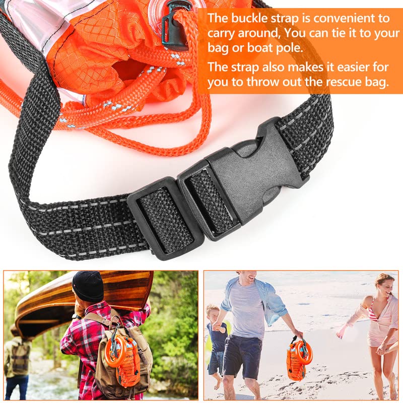 AnKun Water Rescue Throw Bag with 70FT Length of Rope in 3/10In Tensile Strength Rated to 1844lbs, Emergency Rescue Rope for Kayaking, Boating, Fishing, Rafting, High Visibility Safety Equipment