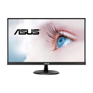 asus vp279he 27” monitor, 1080p full hd, 75hz, ips, adaptive-sync/freesync, eye care, hdmi vga, frameless, low blue light, flicker free, vesa wall mountable