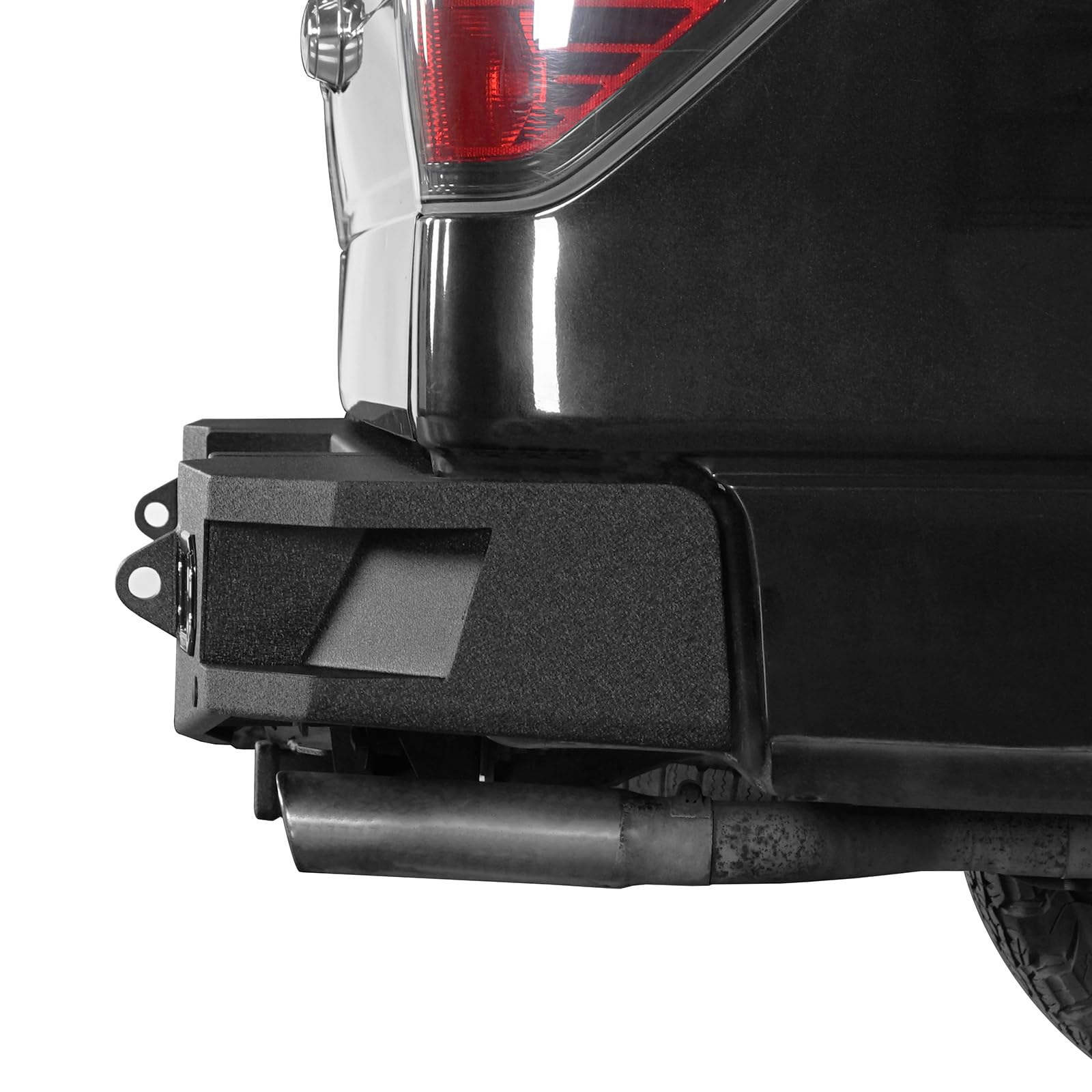 Hooke Road for Ford F150 09-14 Steel Front Winch Bumper + Rear Bumper Compatible with F-150 2009 2010 2011 2012 2013 2014 (Excluding Raptor) Pickup Truck