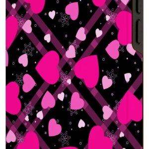 iPhone 12 Pro Max Valentines Day Hearts Love Pattern With Pink Plaid Case