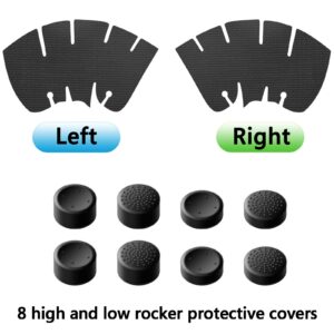 Textured Skin Kit for PS5 Controllers, Silicone Case for Playstation 5 Controller, Dual Sense Rubber Pads Handle Grips Accessories for PS5, with 8 Thumb Grips Analog Joystick Caps (Black, 2 Pack)