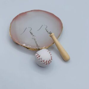 Baseball Earrings for Women - Baseball Jewelry for Moms - Baseball Mom Accessories (Bat & Ball)