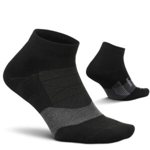 feetures elite golf max cushion low cut sock (large, black)