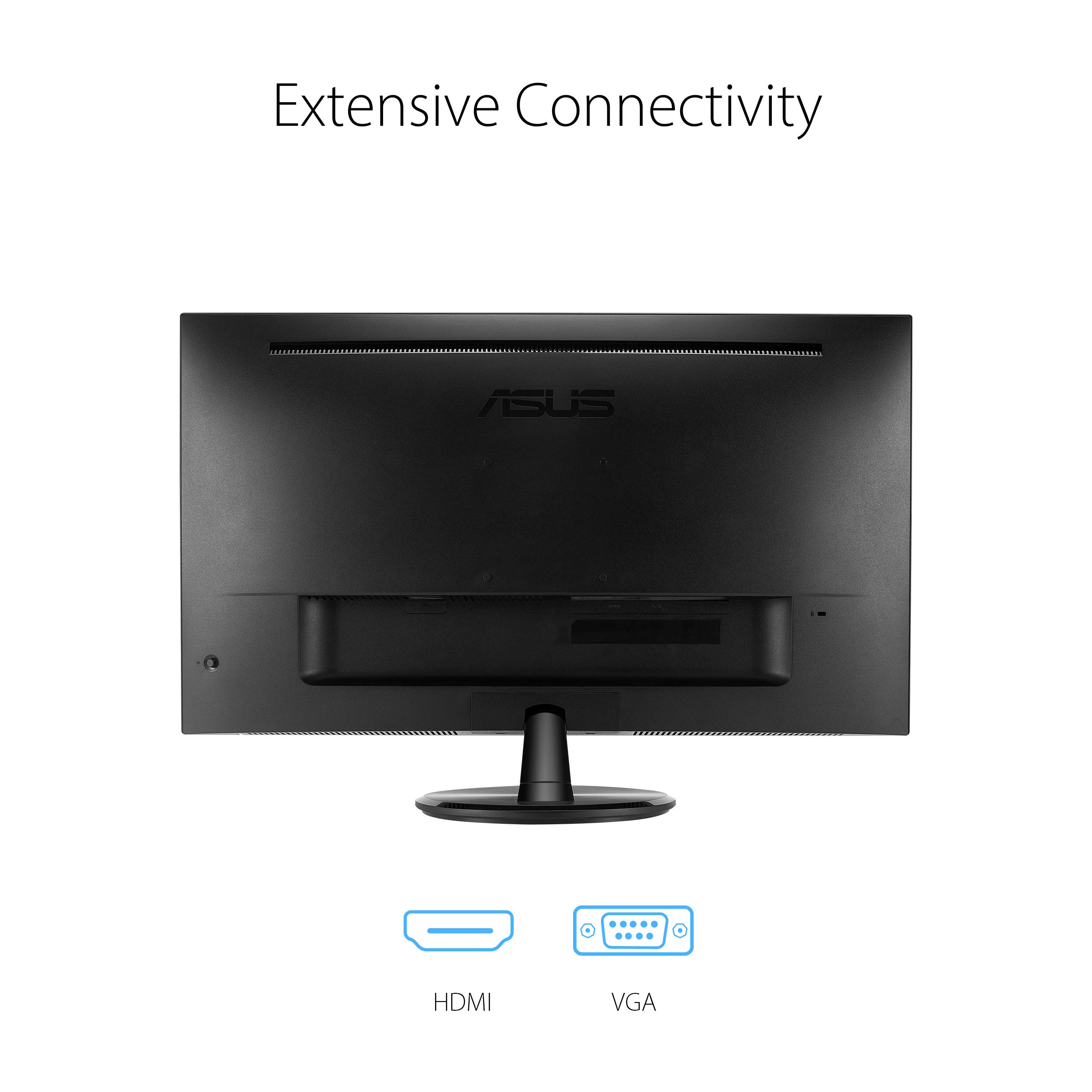 ASUS VP279HE 27” Monitor, 1080P Full HD, 75Hz, IPS, Adaptive-Sync/FreeSync, Eye Care, HDMI VGA, Frameless, Low Blue Light, Flicker Free, VESA Wall Mountable