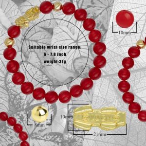 ZenBless Jade Bracelet Feng Shui Bracelet for Women 18k Gold Plated Pixiu Bracelet Yoga Mala Beads Good Luck Friendship Bracelets for Women