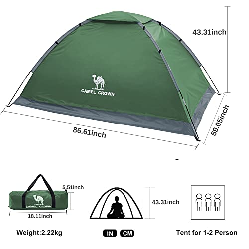 CAMEL CROWN Tents for Camping 2/3/4/5 Person Camping Dome Tent, Waterproof,Spacious, Lightweight Portable Backpacking Tent for Outdoor Camping/Hiking