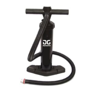 aquaglide universal hand pump for inflatable kayaks single and double action high pressure 10 psi pump built in gauge