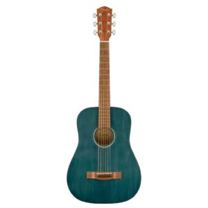 fender fa-15 3/4 scale steel string acoustic guitar, with 2-year warranty, blue, with gig bag