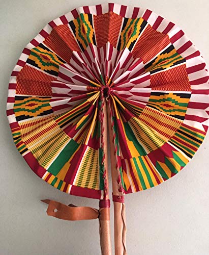 African Fabric Handfans