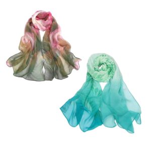 acotavie 2 pcs scarfs for women lightweight scarves fashion floral print shawls holiday gifts scarf (a1)