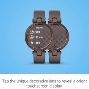 Garmin Lily™, Small Smartwatch with Touchscreen and Patterned Lens,Heart Rate Monitor Dark Bronze