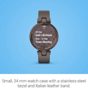 Garmin Lily™, Small Smartwatch with Touchscreen and Patterned Lens,Heart Rate Monitor Dark Bronze