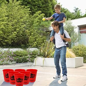 Juegoal Yard Pong, Outdoor Giant Yard Games Set for Adults and Kids, with 12 Buckets and 4 Balls, Toss Game Throwing Outside Family Game for Beach, Camping, Lawn and Backyard