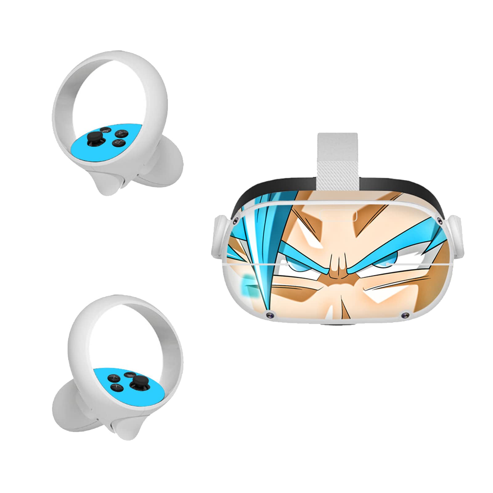 Stickers Skin for Oculus Quest 2, Meta Quest 2 VR Headset & Controller, Oculus Quest 2 Stickers, Cute Sticker Protection Accessories(Blue)