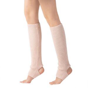 AWOCAN Ballet Leg warmers for girls Knitted Stirrup Leg Warmers for women Winter Extra Soft long leg warmers for Yoga Dance