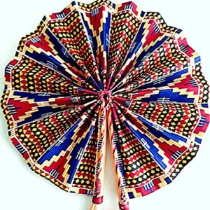 African Fabric Handfans