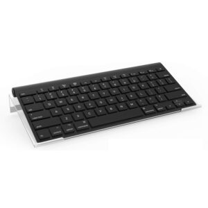 richboom acrylic keyboard stand for slime/compact keyboard, 78 keys tilted computer keyboard holder with silicone strip, compact, 11.8" length