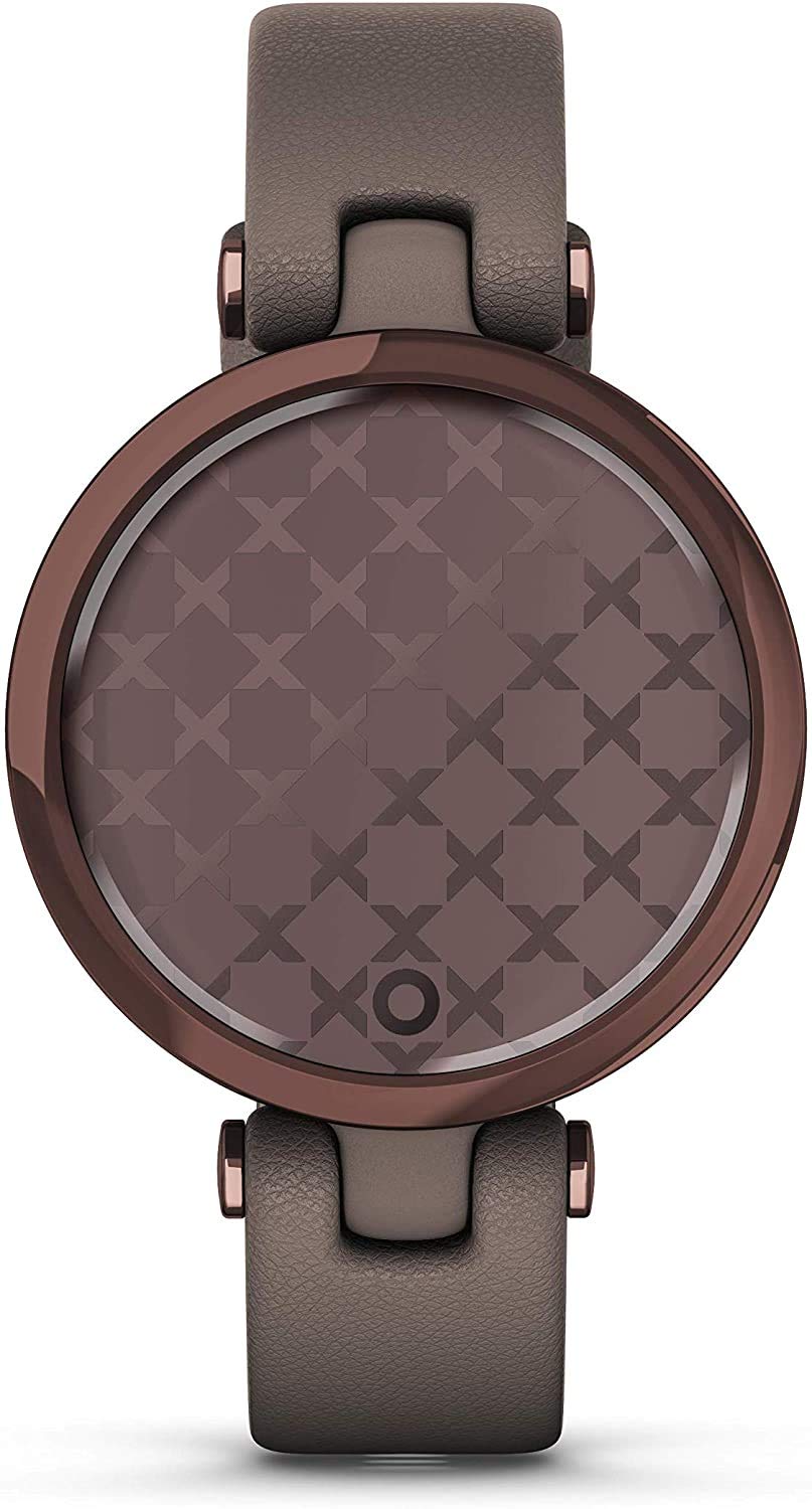 Garmin Lily™, Small Smartwatch with Touchscreen and Patterned Lens,Heart Rate Monitor Dark Bronze