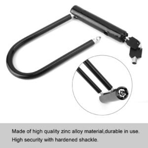 U-Lock, Security U Lock Anti-Theft Lock, Folding Bicycle Lock Anti-Theft U-Lock Mountain Bike Lock for Scooters Motorcycle