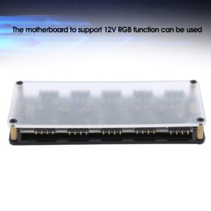 Demeras 10 Ports Controller HUB Controller 4‑Pin RGB Controller for PC for PC Computer Desktop Motherboard