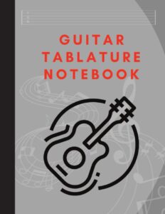 guitar tablature notebook for beginners: blank guitar tablature paper, standard guitar tab manuscript paper paperback