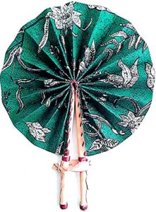 african fabric handfans