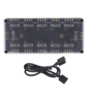 demeras 10 ports controller hub controller 4‑pin rgb controller for pc for pc computer desktop motherboard