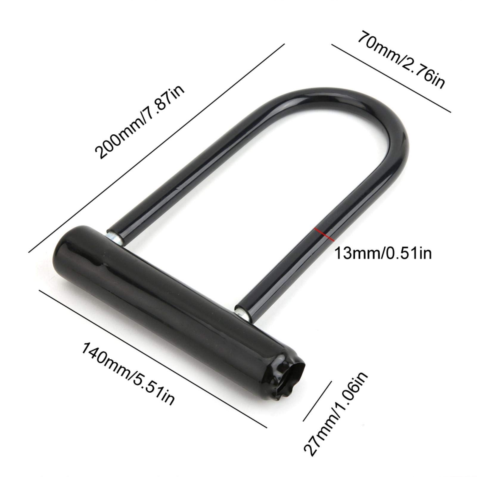 U-Lock, Security U Lock Anti-Theft Lock, Folding Bicycle Lock Anti-Theft U-Lock Mountain Bike Lock for Scooters Motorcycle