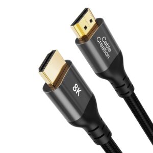 cablecreation 8k hdmi 2.1 cable, hdmi for ps4 (48gbps, 8k@60hz) - 3.3 feet, xbox series x hdmi cable, earc hdr hdcp 2.2 2.3