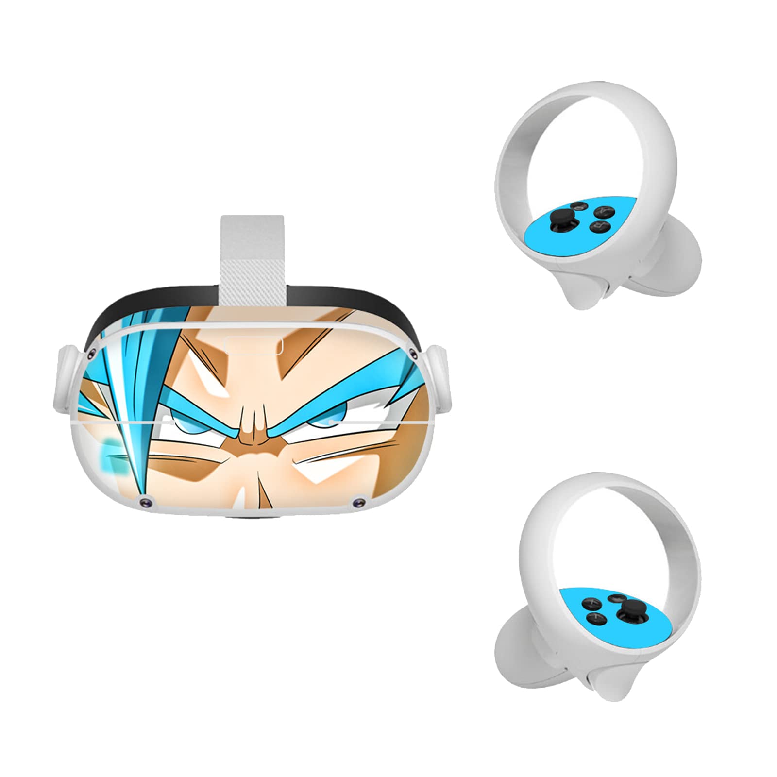 Stickers Skin for Oculus Quest 2, Meta Quest 2 VR Headset & Controller, Oculus Quest 2 Stickers, Cute Sticker Protection Accessories(Blue)